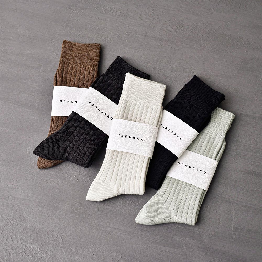 HARUSAKU 奈良産 プレーンリブソックス | DCOLLECTION (ディーコレクション)